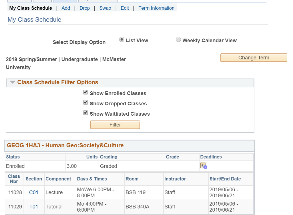 Enrol using Mosaic | Office of the Registrar | McMaster University